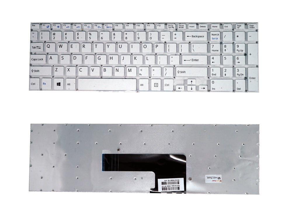 Buy Laptop Keyboard compatible for SONY SVF15 WHITE – Lappy Power