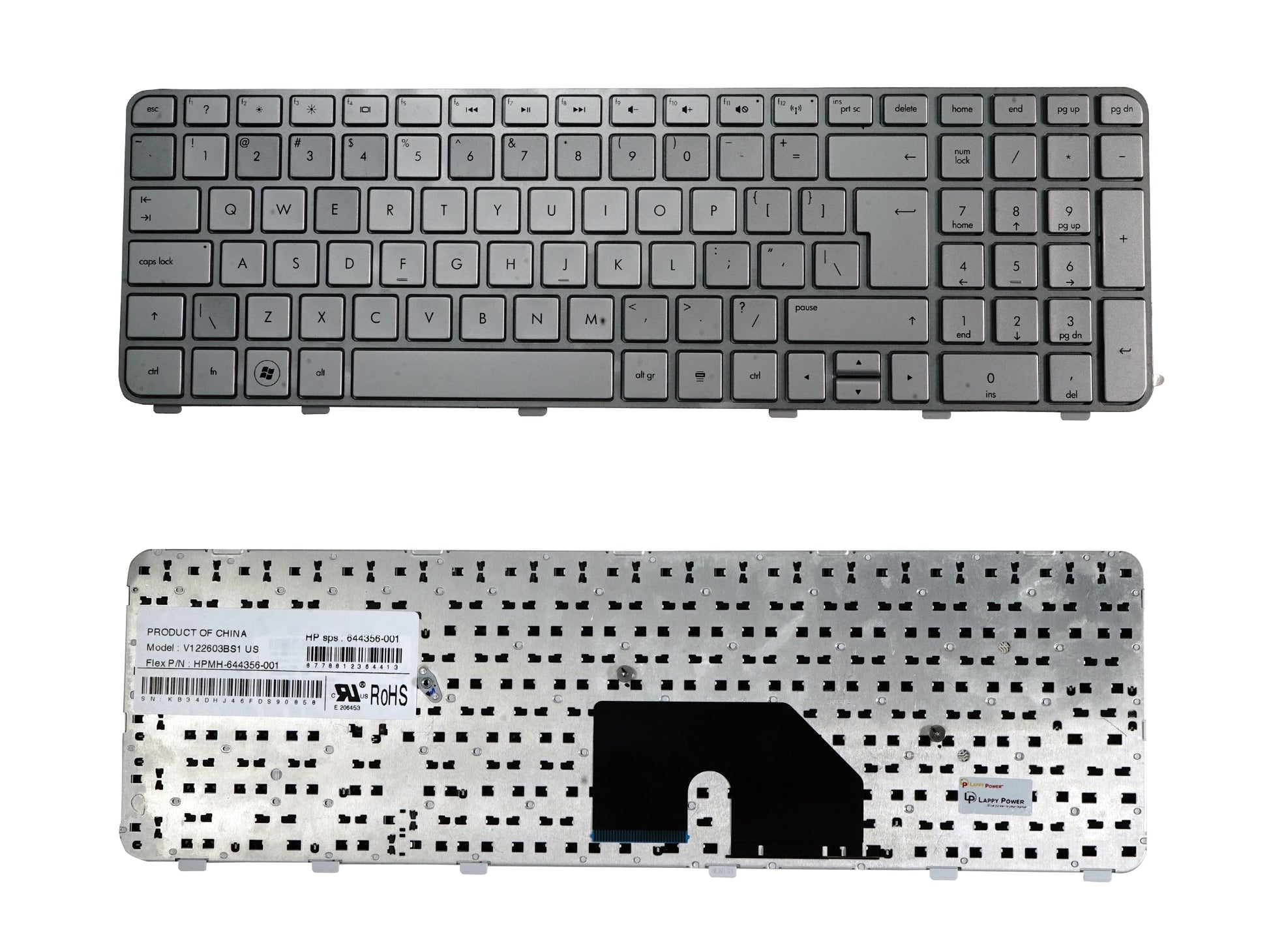 Laptop Keyboard compatible for HP DV6 6000 SILVER – Lappy Power